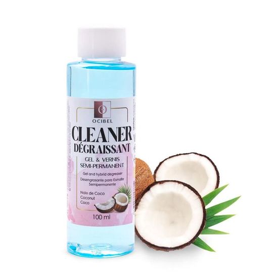 OCIBEL - Cleaner Dégraissant pour Gel et Vernis Semi-Permanent Parfum Noix de Coco - 100 ml ...