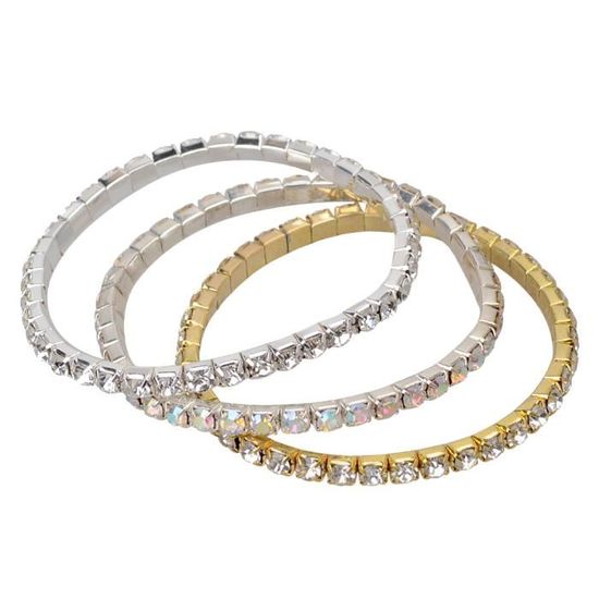 Bracelet élastique, bracelets extensibles de bracelet de mode de charmes colorés de simplicité ...