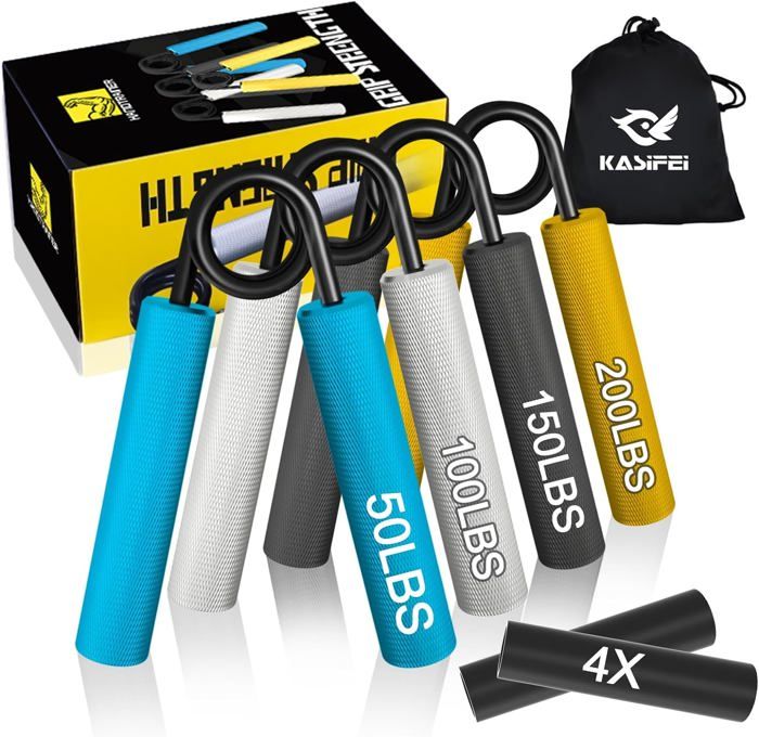 Hand Grip, ensemble de 4 (22,5, 45, 67.5, 90kg), métal Hand Grip ...