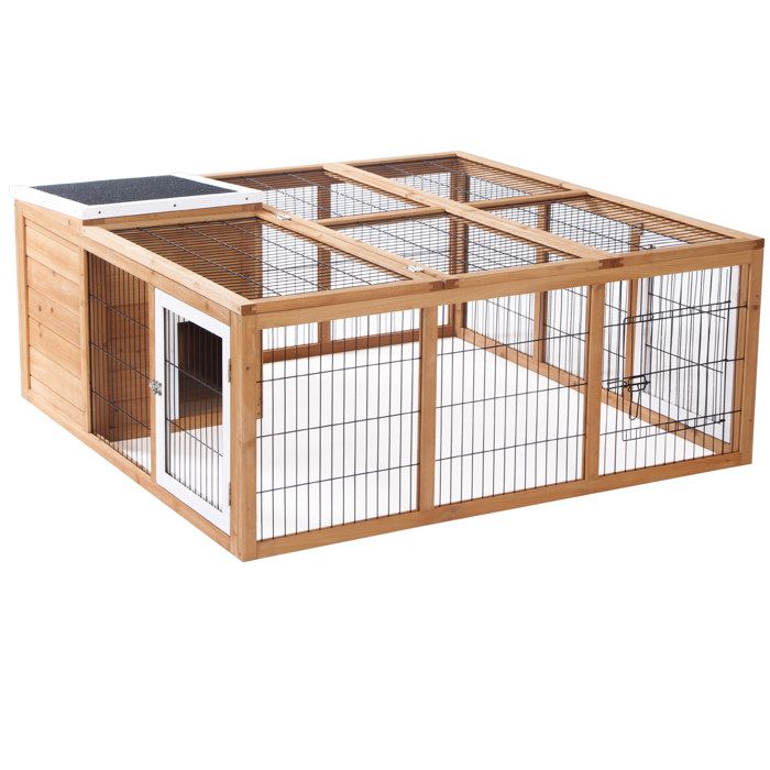 Enclos pour petits animaux 123x120x52 cm - WUVWAY - toit étanche et ...