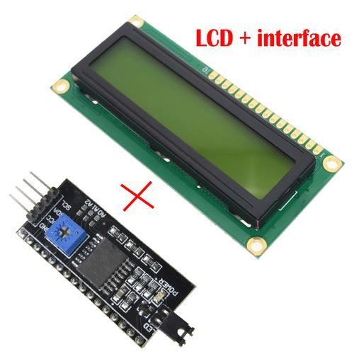 LCD1602 Green IIC - Écran technologie LCD série IIC I2C TWI 1602 ...