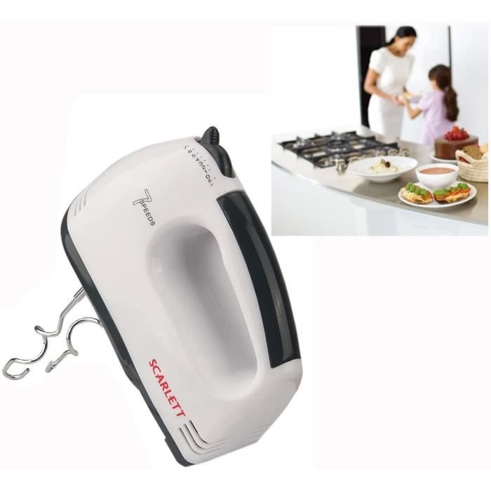 7 Vitesses Batteur à Main Électrique, Mélangeur Manuel Battre l'œuf et ...