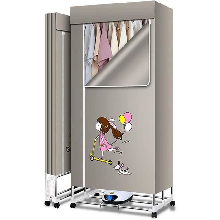 Sèche-Linge Électrique, Séchoir À Linge Pliable À 2 Niveaux Avec Roues ...