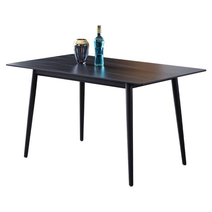 Jiexi Table à manger en ardoise pour 4 personnes - Table de cuisine ... Jiexi Table à manger en ardoise pour 4 personnes - Table de cuisine ...