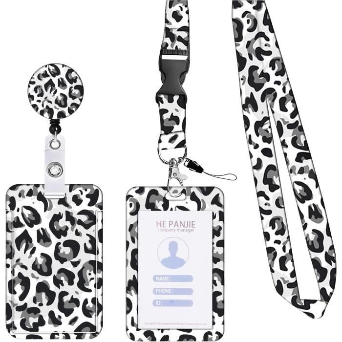 Collier Porte Carte, Porte Badge, Porte Badge Tour De Cou (Imprimé ...