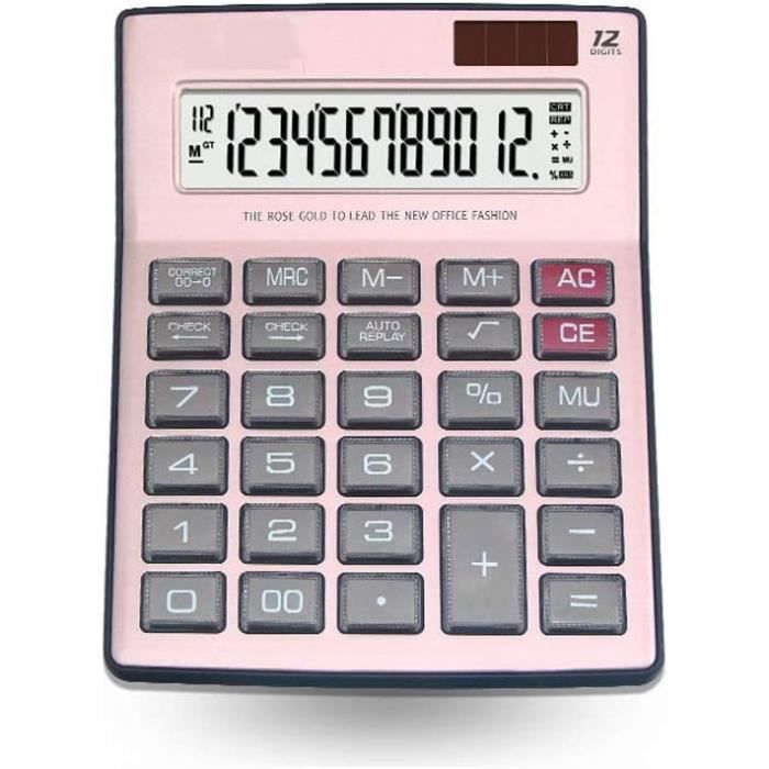 Calculatrice rose Grand écran Calculatrice Portable Mini calculatrice ...