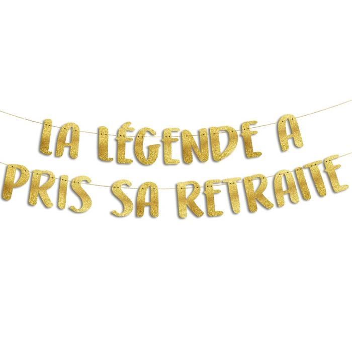 Guirlande de Fête Dorée La Légende A Pris Sa Retraite ...