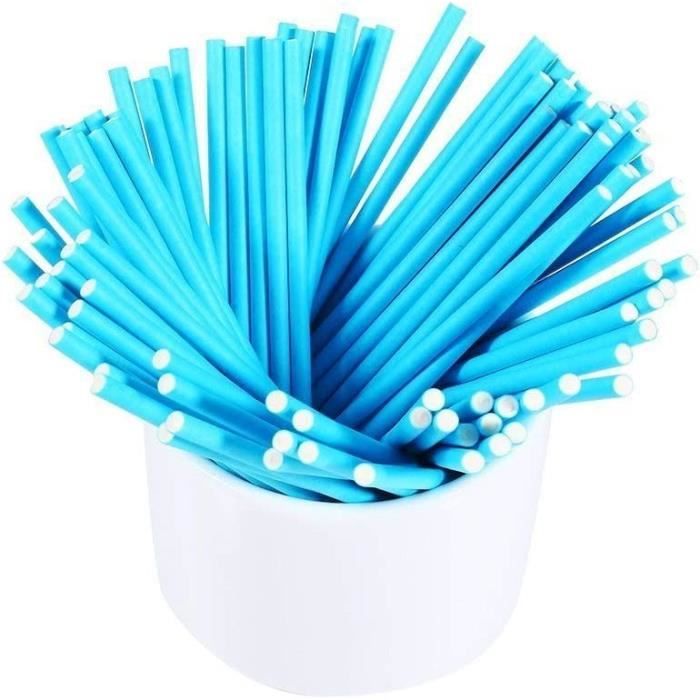 100 × Bâtons De Sucettes Colorées En Papier Bâtons De Guimauve Food ...