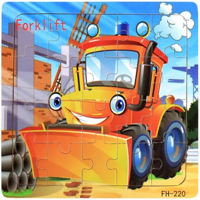 Bulldozer - Puzzle 3d En Bois Pour Bébé, 20 Pièces, Animal De Dessin ...
