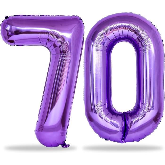 Grands Ballons D'Anniversaire En Forme De Chiffre 70 Pour Femme, 101,6 ...