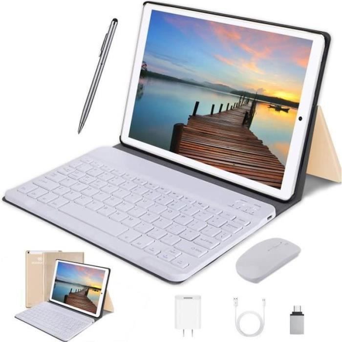TABLETTE TACTILE Ordinateur 2 en 1 64Go+4Go101HDWIFI+4G RéseauDual SIM8000mAhDual Caméras 8MP ...