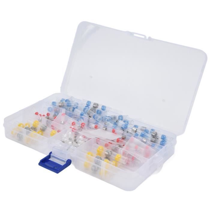 EJ.life Bornes à sertir thermorétractables 120 pièces connecteurs bout à bout thermorétractables ...