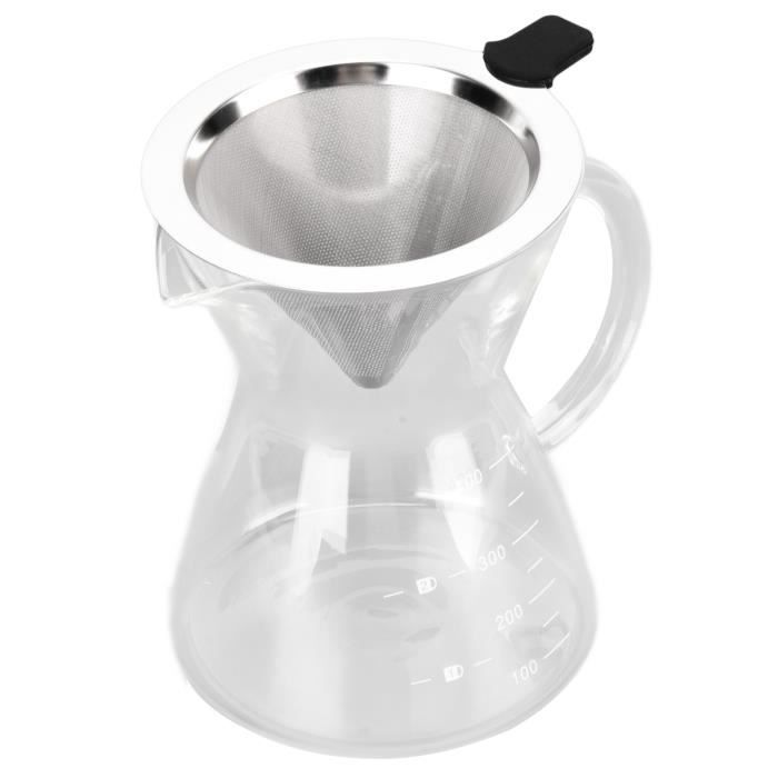 YIC Cafetière en verre goutte à goutte Cafetière en verre de 400 ml ...