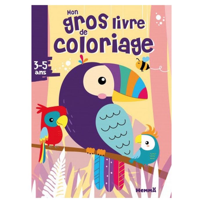 Hemma - Mon gros livre de coloriage - Perroquets - Gros livre de 192 ...
