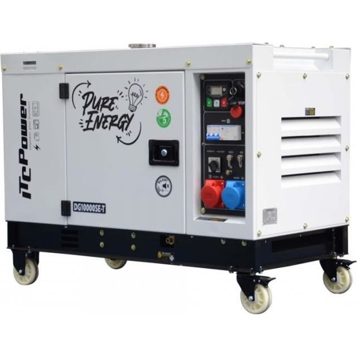Groupe électrogène ITC POWER 10,6 kVA 230/400V diesel DG10000SE-T ...