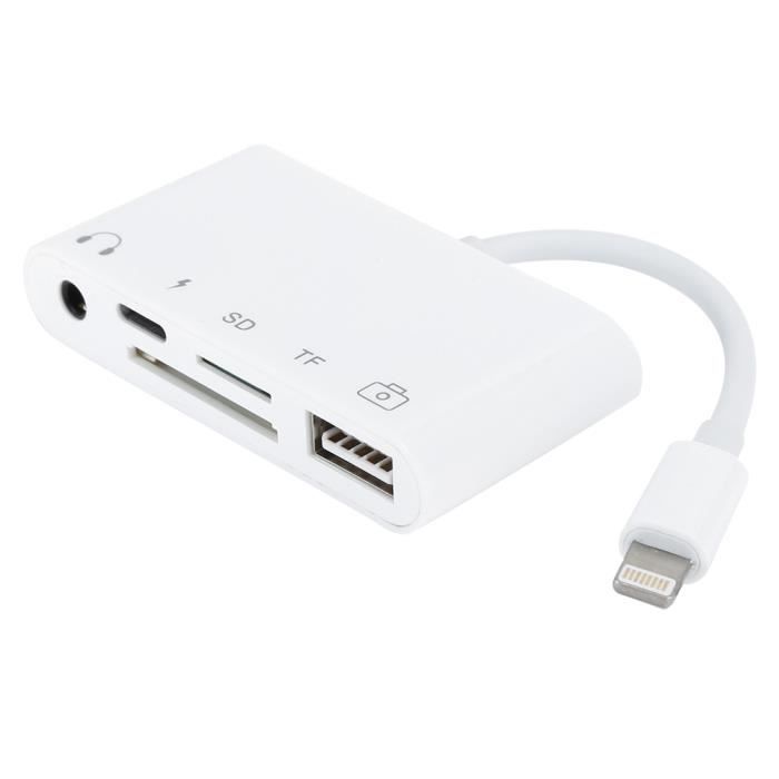 Adaptateur USB 5 en 1 Concentrateur de lecteur de carte mémoire Flash ...