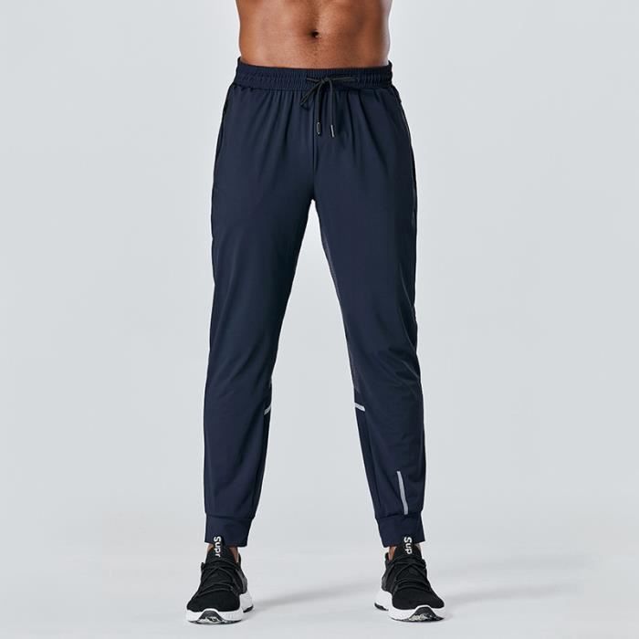 Pantalon De Sport Homme Léger Taille élastiquée Sécher Rapide Bleu