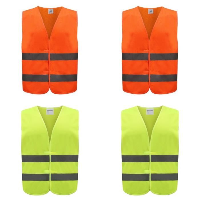 Gilet de sécurité haute visibilité - Personnalisable - Jaune ...