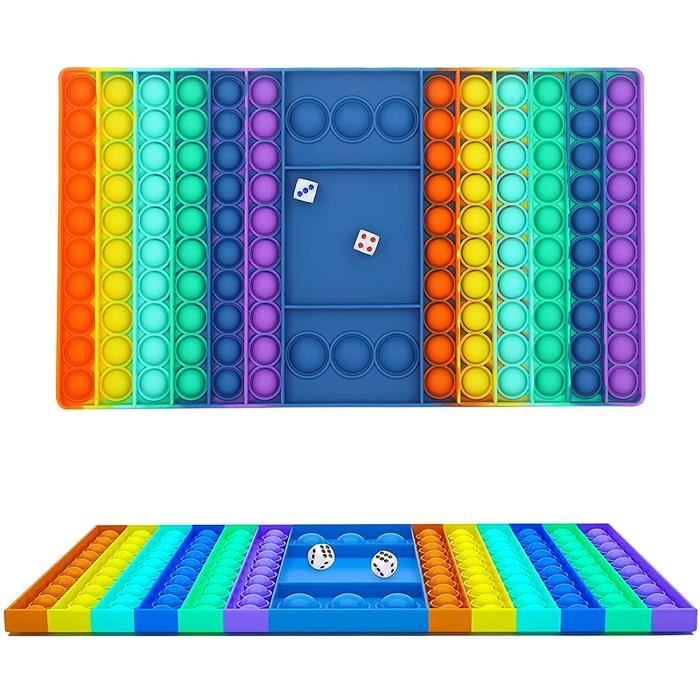 Big Pop It Game Board Fidget Poppit avec dés - Cdiscount Jeux - Jouets
