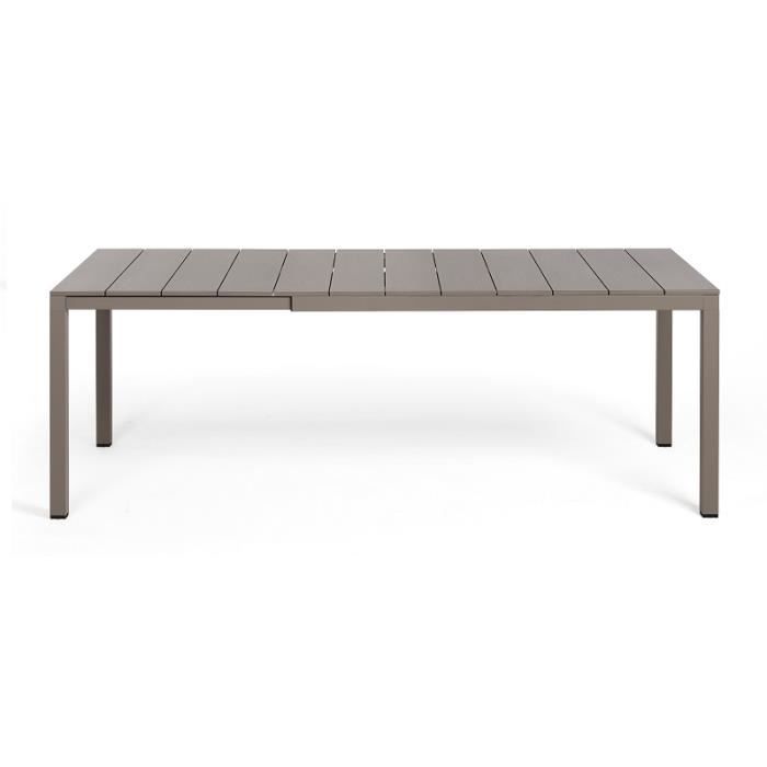 Table de jardin avec rallonge NARDI Rio 140 / 210 x 85 cm – Beige ...