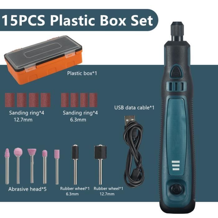 Perceuse lectrique sans fil broyeur outil rotatif Dremel ensemble de broyeur lectrique ...