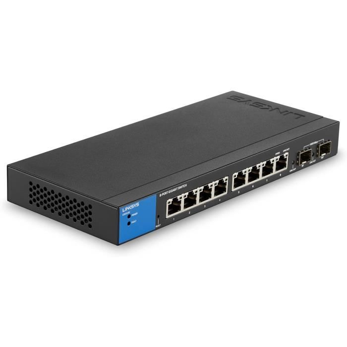 Switch Manageable 8 Ports Gigabit Ethernet Avec 2 Ports Gigabit Uplink ...