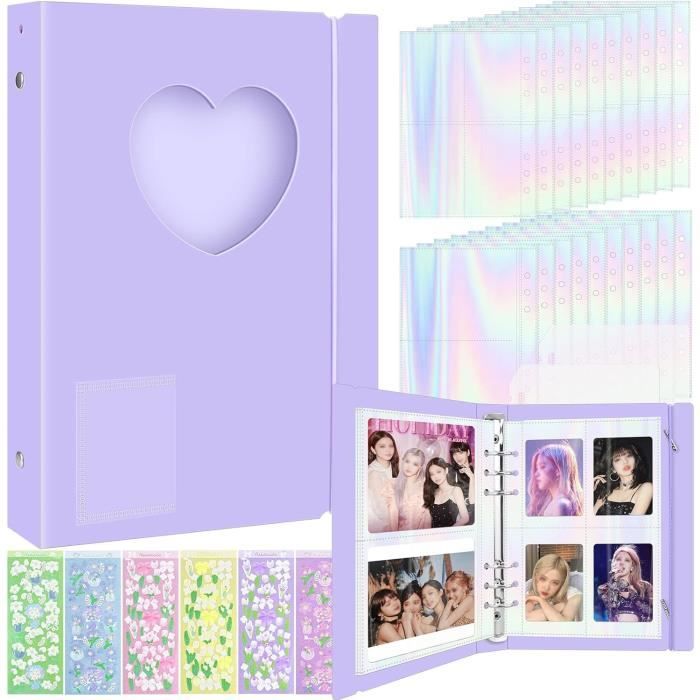 A5 Classeur 6 anneaux Photocard Album, Mignon Classeur Cartes Photo ...