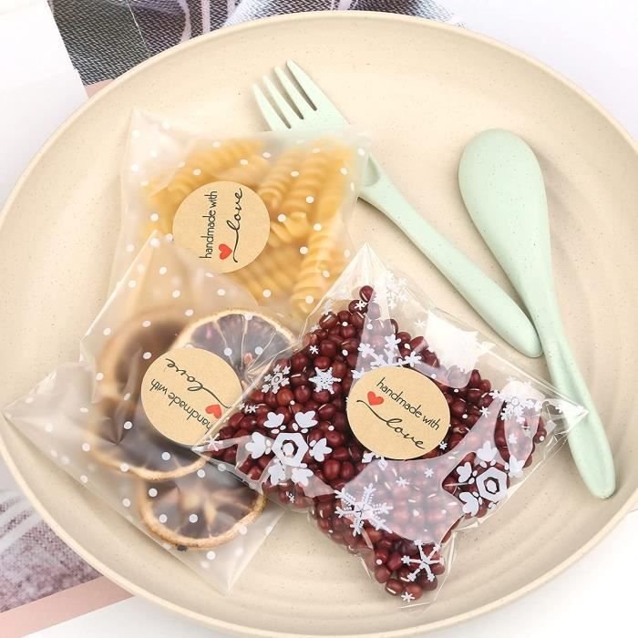 Sachet Bonbon Transparent 10×10cm, 200 Pièces Sac Plastique OPP ...
