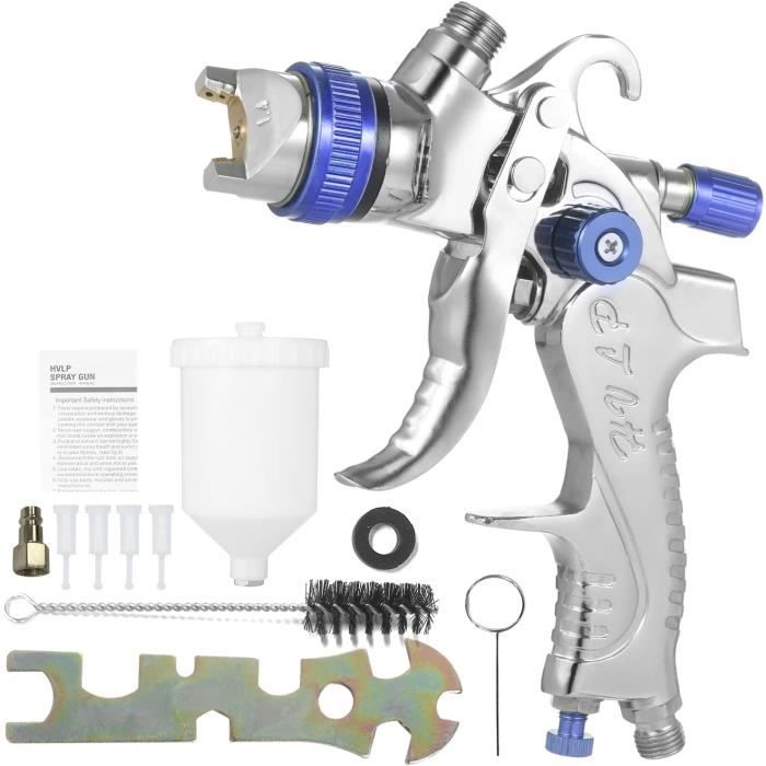 Pistolet Pulvérisateur D'Air Gravi Feed Hvlp Avec Buse De 600 Ml, Buse De 1,4 Mm Pour Peinture ...