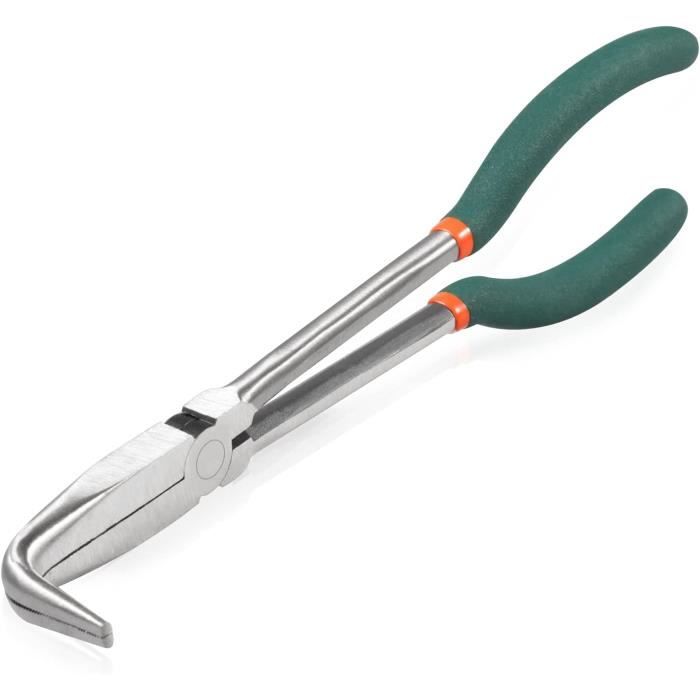 Pince À Long Bec Courbé De 25,4 Cm Avec Dents Entrelacées À 90 Degrés ...