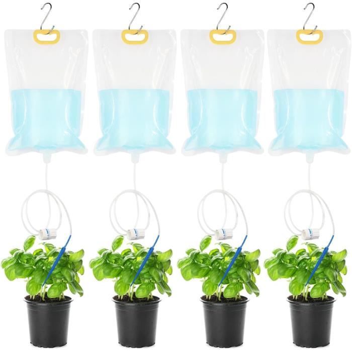 Lot De 4 Pics D'Arrosage Automatique Pour Pot De Fleurs - Système D'Arrosage Automatique Goutte ...