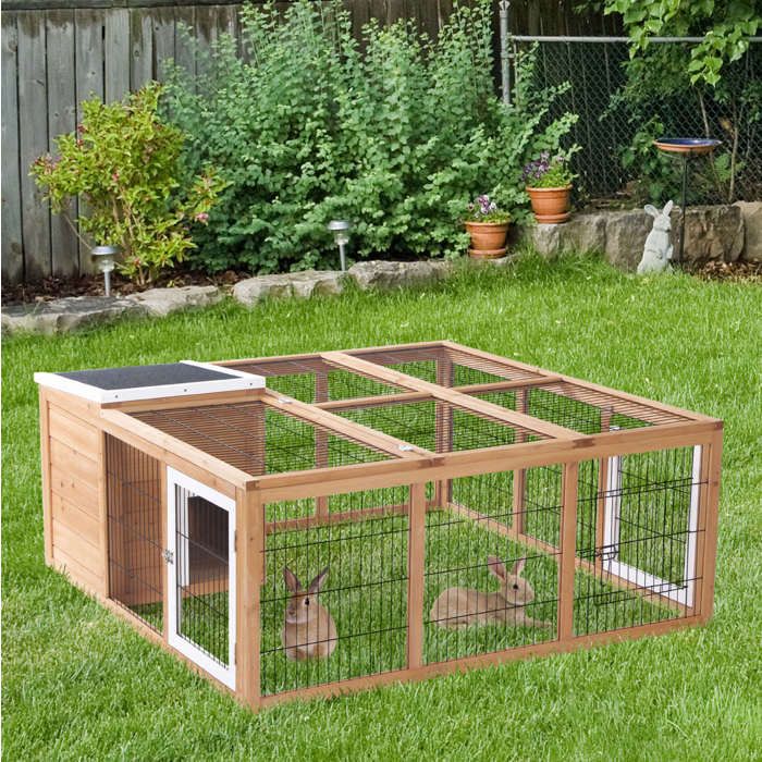 Enclos pour petits animaux 123x120x52 cm - WUVWAY - toit étanche et ...