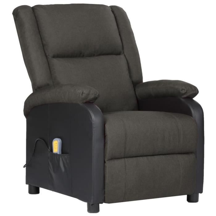 ABB Fauteuil de massage inclinable électrique Gris foncé - Qqmora ...