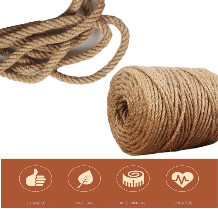 Ficelle De Jute Corde En Jute 6Mm Corde En Chanvre Solide Épaisseur ...
