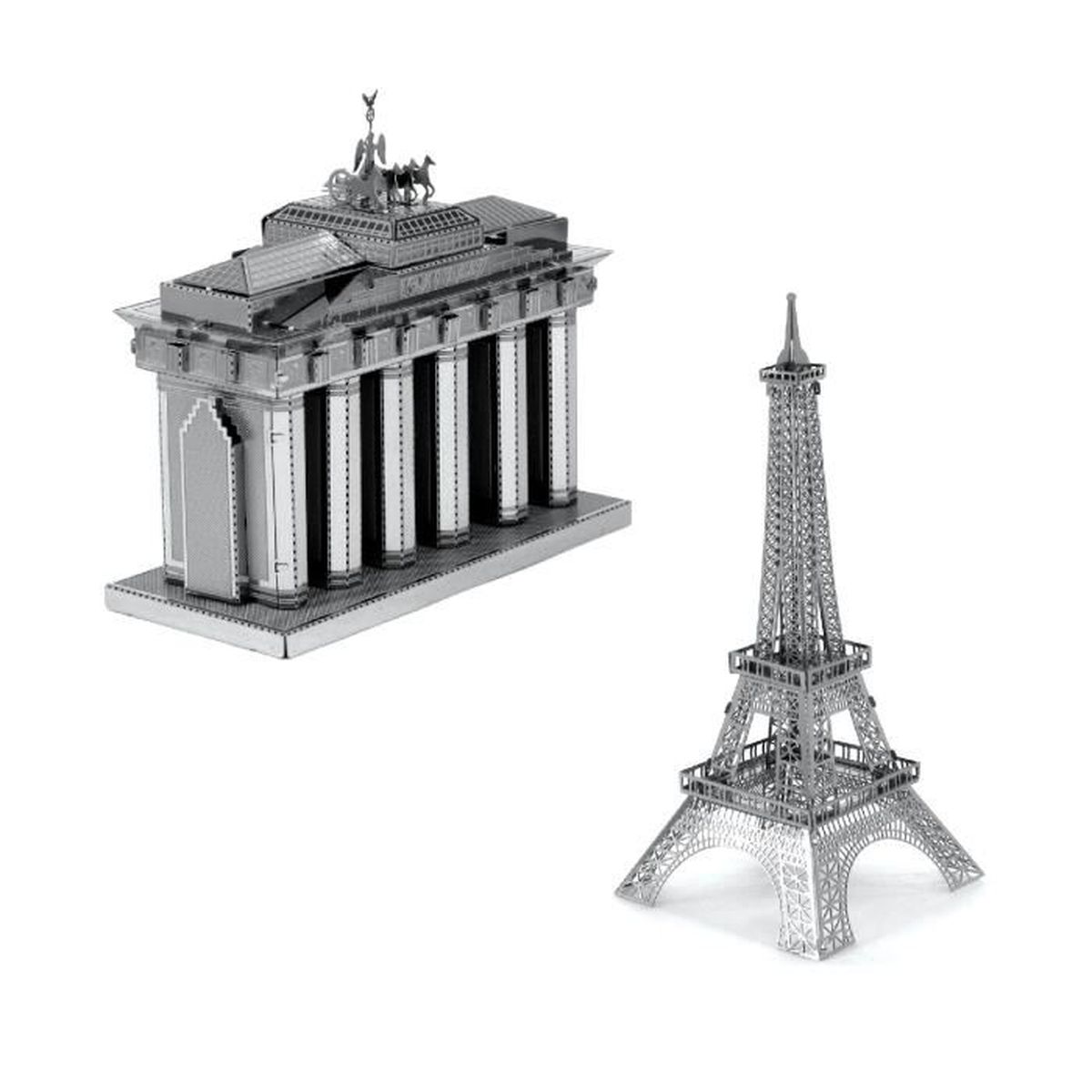 Metal Earth Fascinations Brandenburg Gate et Eiffel Tower Puzzle 3D en ...