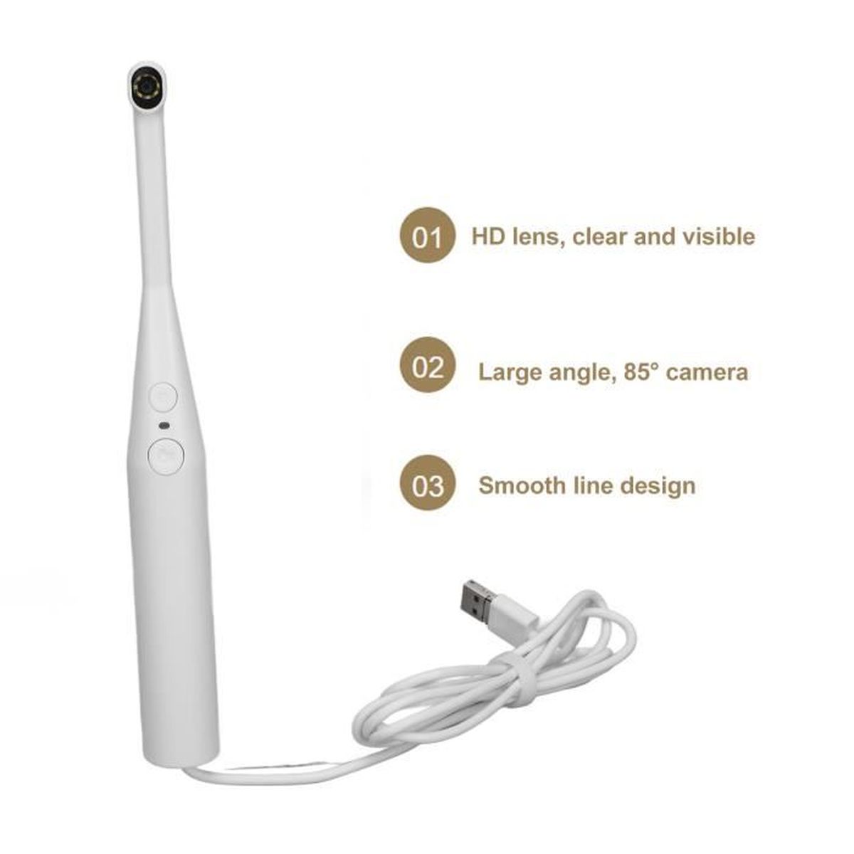 JIM-Caméra visuelle intra-orale USB Endoscope dentaire HD Caméra d ...