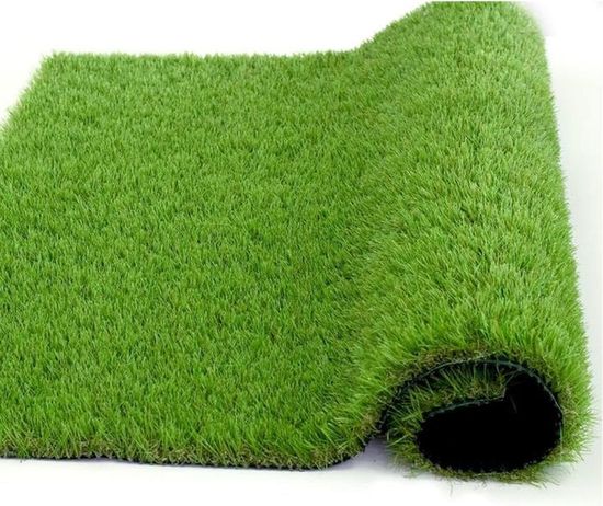 Green Gazon Artificiel Haute Densité 20mm Haut Naturel Et Réaliste Tapis en Fausse Herbe pour ...