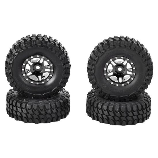 Drfeify Roue de véhicule RC 4 pièces 1in 1/24 RC pneu de voiture en ...