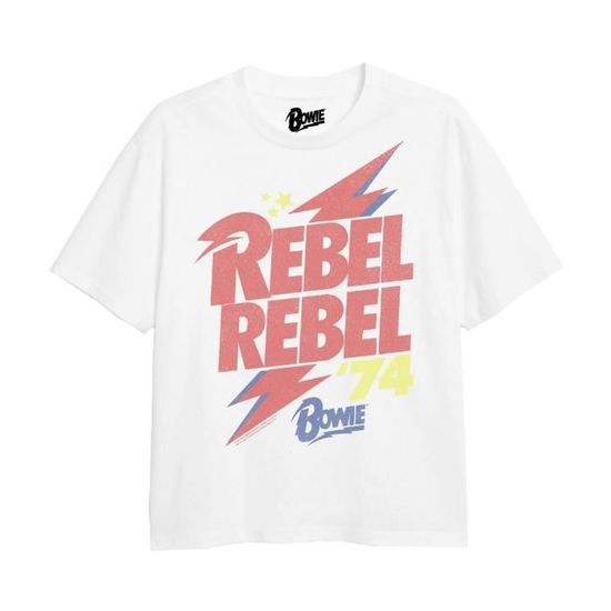 T-shirt enfant David Bowie REBEL RE - col ras-du-cou - manches courtes ...
