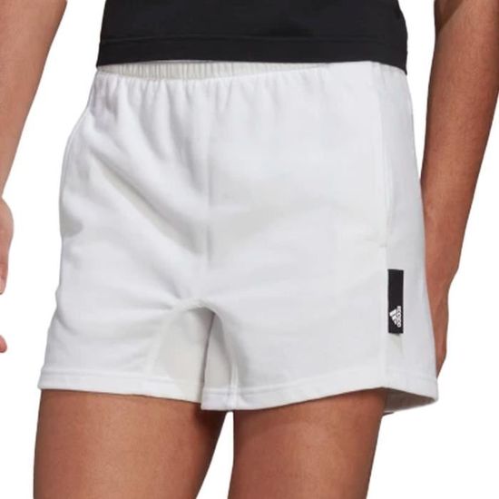 Short Blanc Femme Adidas Sportswear Taille élastique Cordon De Serrage 2 Poches Blanc