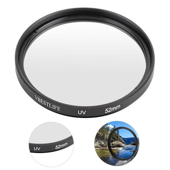 VBESTLIFE UV Filtre Protection d'Objectif Ultra Mince Universel pour DSLR Caméra 52mm-GUA ...