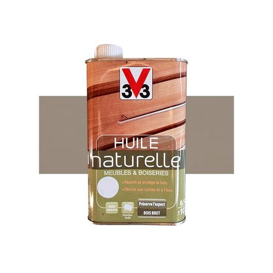 V33 Huile naturelle Meubles & Boiseries Smoke 0,5 L - Cdiscount Bricolage