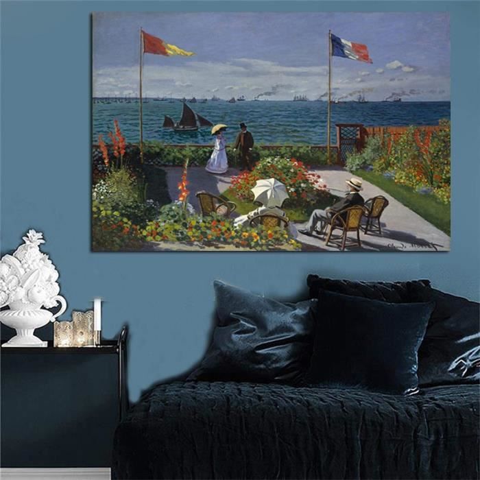 Tableau Mural Moderne Pour Salon Claude Monet Impression Jardin Sainte ...