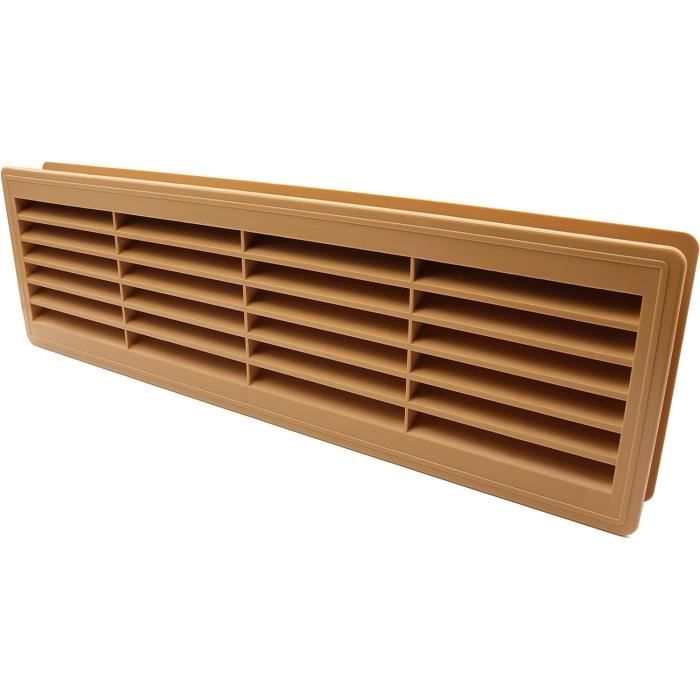 Grille d'aération pour porte de 46 x 13,5 cm (44 x 12 cm) - Deux côtés ...