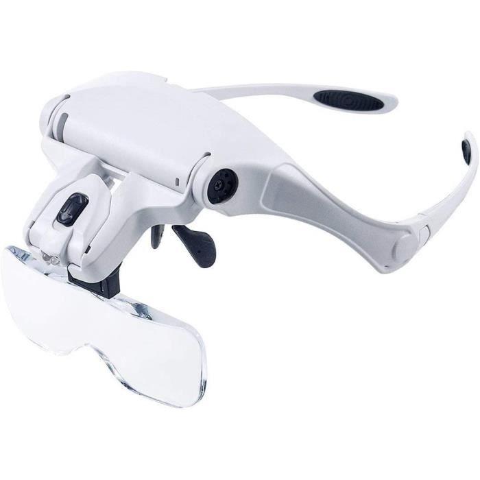 Extension de cil 5 serre-tête réglable loupe loupe avec loupe lumière ...