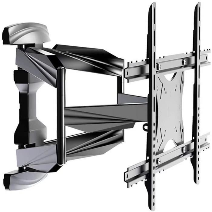 Support TV Pied Universel Support Mural inclinable et pivotant Double Bras pour crans LCD Plasma ...