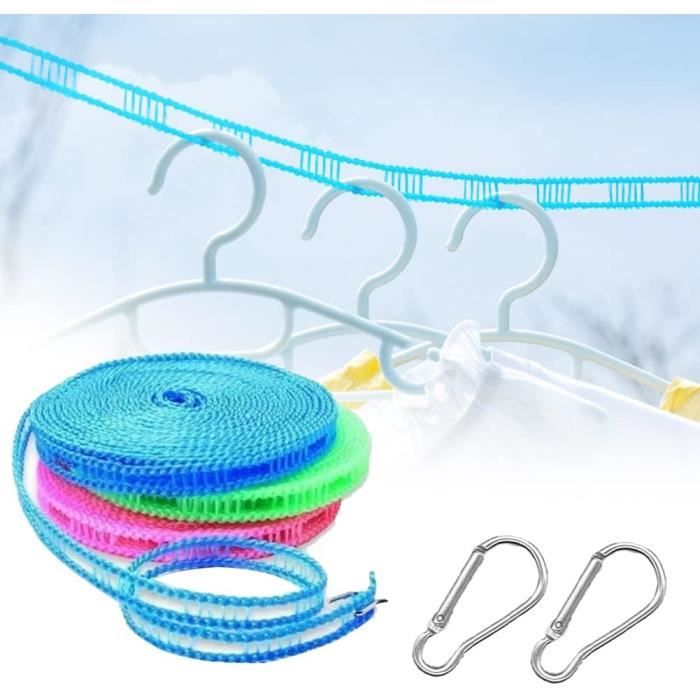 Corde A Linge Voyage,Corde À Linge Antidérapante Portable,Corde À Linge Exterieur,Corde À Linge ...