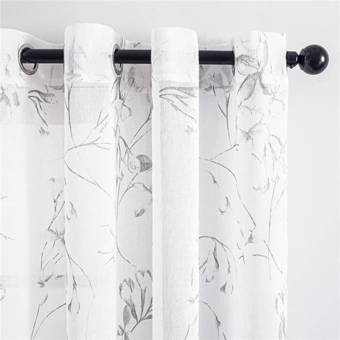 Photophore - Lanterne A Bougie CAE95 Lily Sheer Curtains Flowers Tulle ...