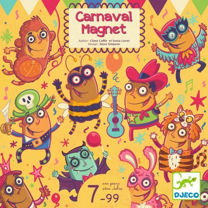 Jeu de dextérité et déduction - DJECO - Carnaval Magnet - Mixte - Blanc ...