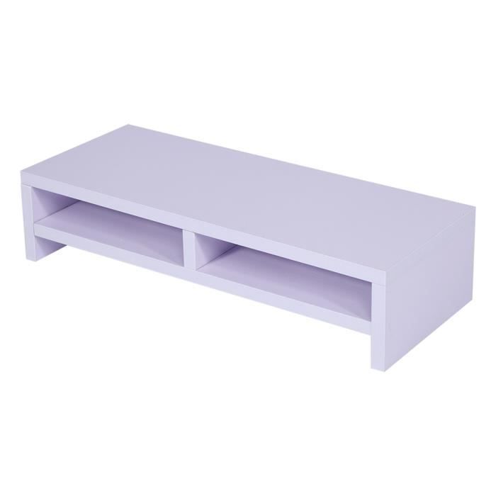 Riser d'écran d'ordinateur - EJ.LIFE - 2-Tier - Bois - Blanc - Design ...